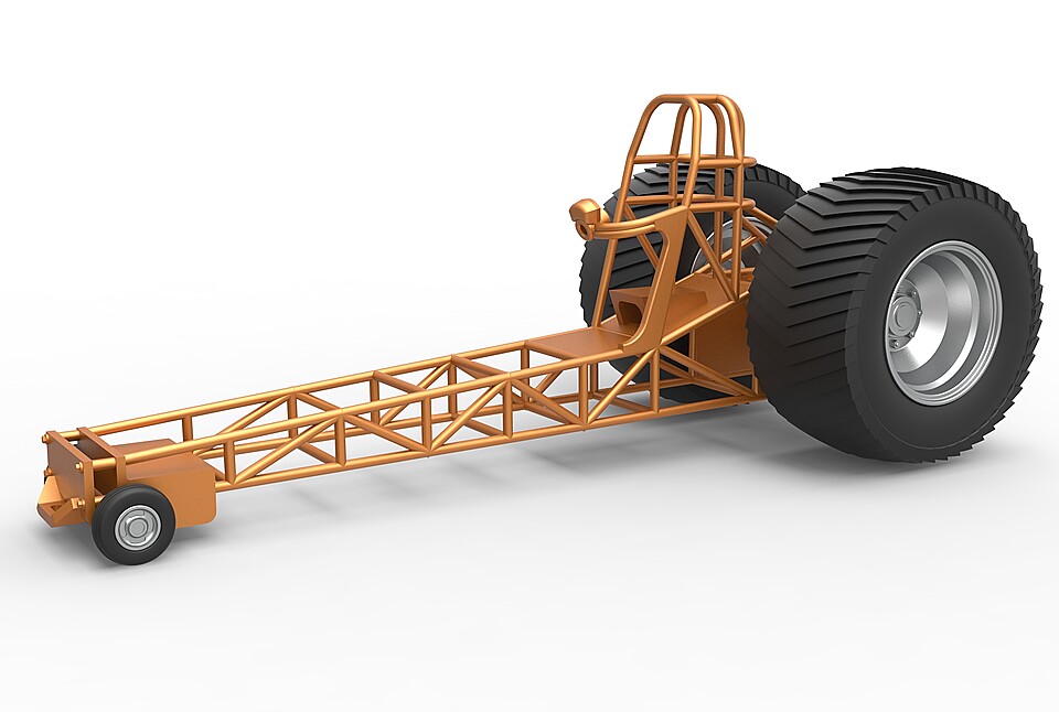 Pulling tractor chassis 1:25