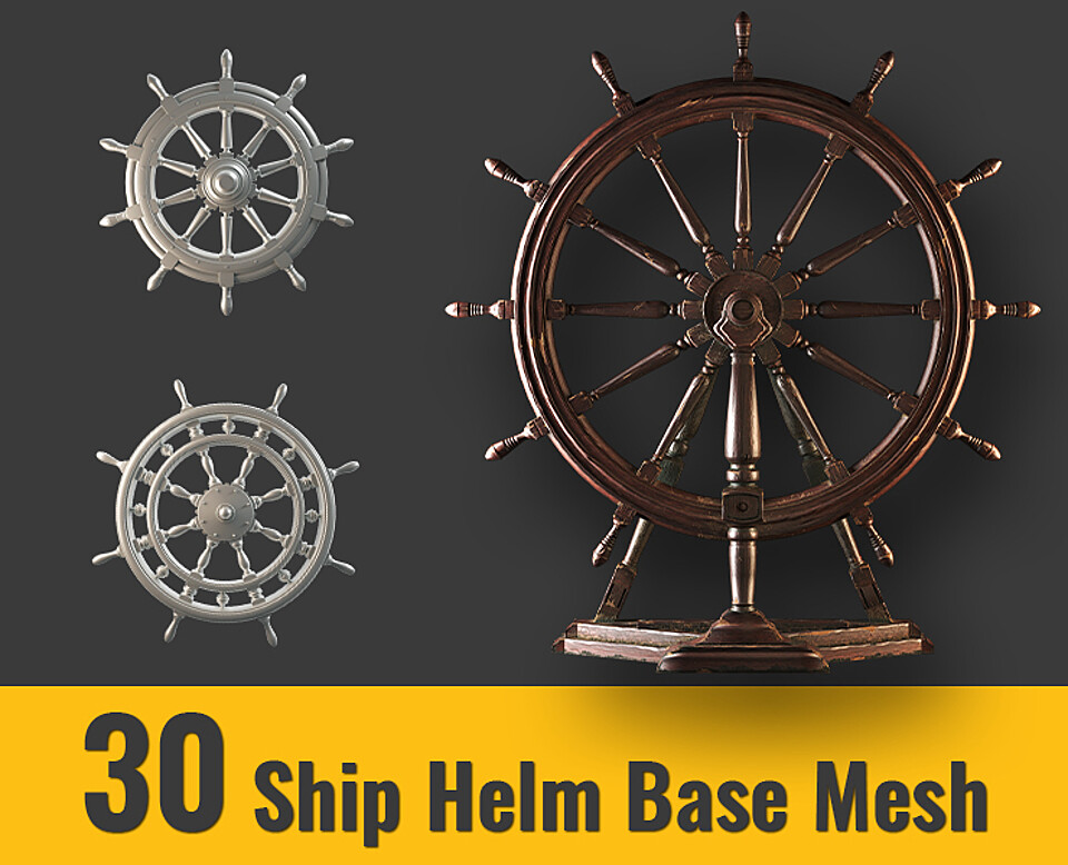30 Low Poly Wheel Base Meshes + 1 Game Asset