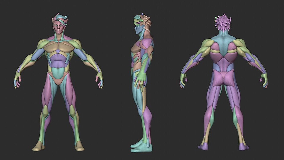 Stylized Warrior Anatomy Blockout