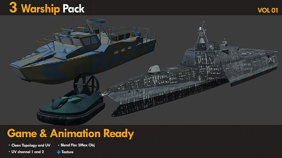 3 Warship Pack