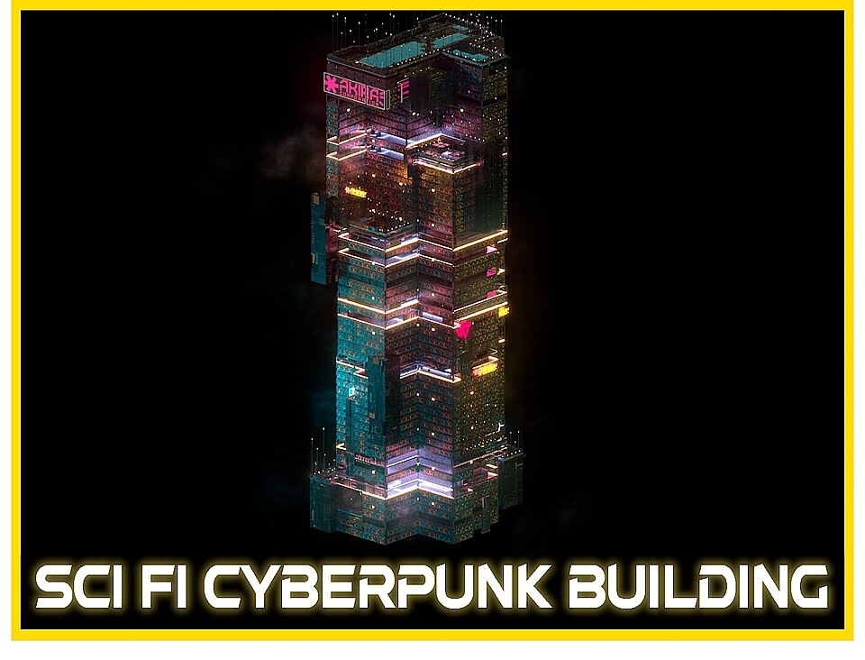 Sci-Fi Cyberpunk City Building 8