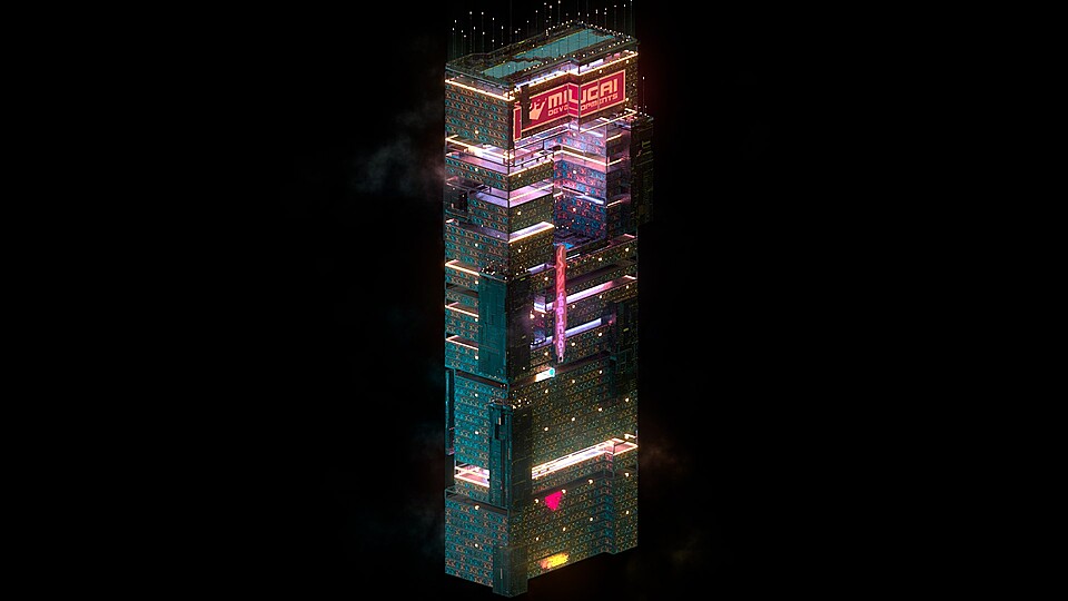 Sci-Fi Cyberpunk City Building 7