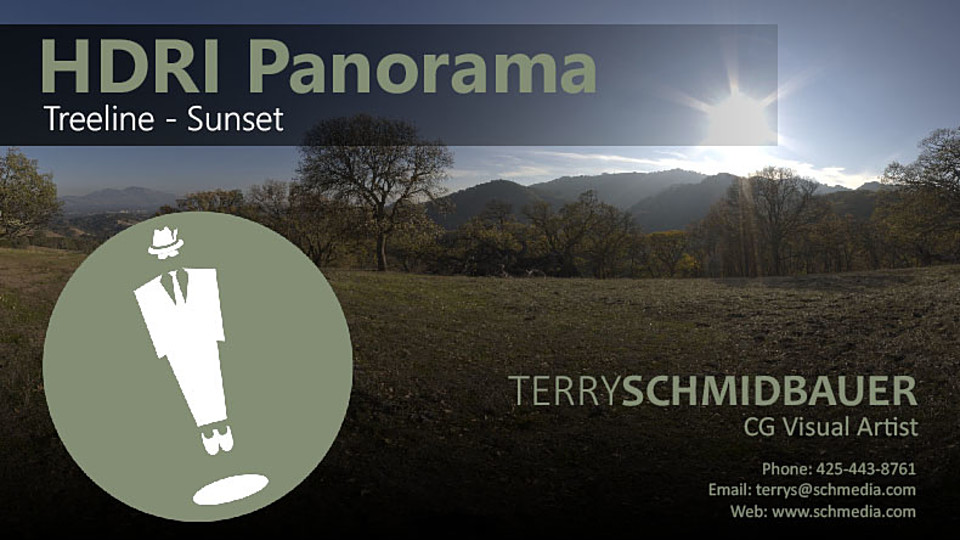 HDRI Panorama - Treeline Sunset
