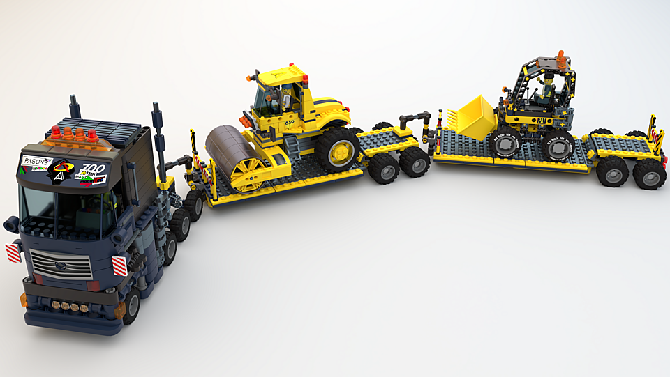 Lego Truck Bulldozer Road Roller