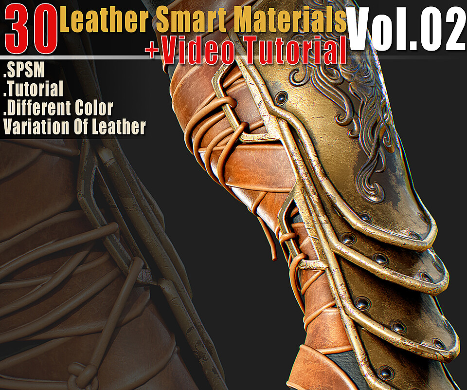 30 Leather Smart Materials Vol.02 + Video Tutorial