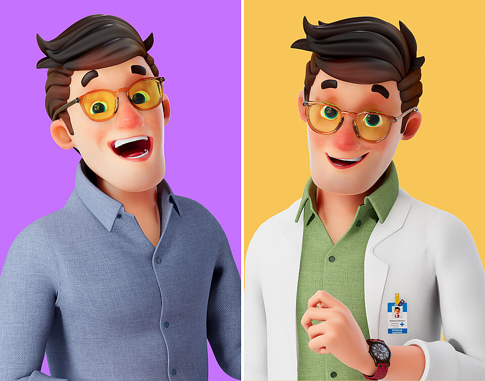 stylized character doctor