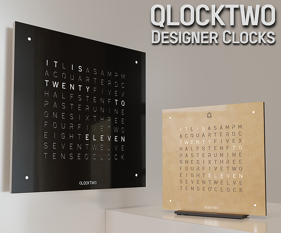 Qlocktwo designer clocks
