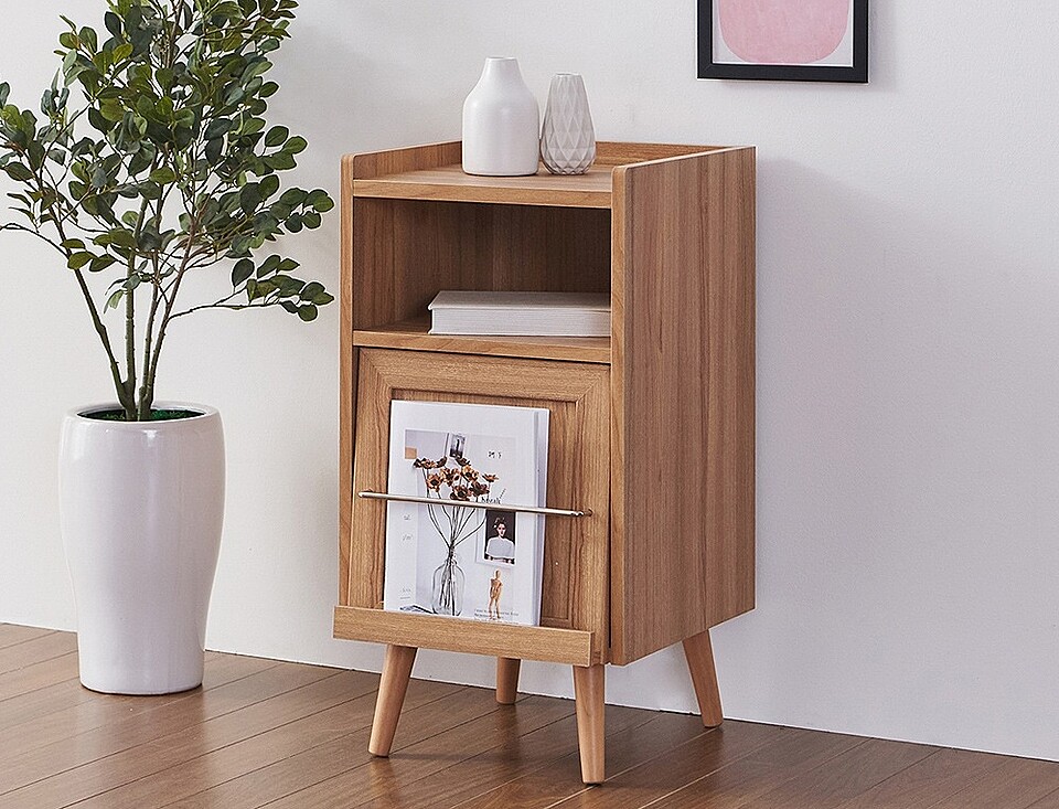 hazel flap door side table