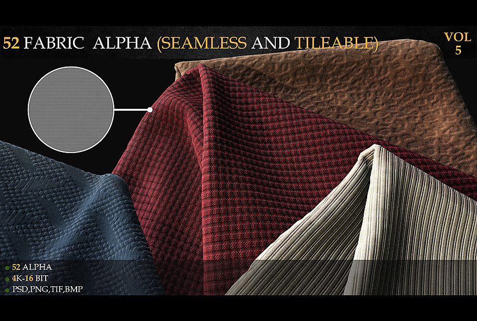 52 FABRIC ALPHA (SEAMLESS AND TILEABLE)-VOL 5