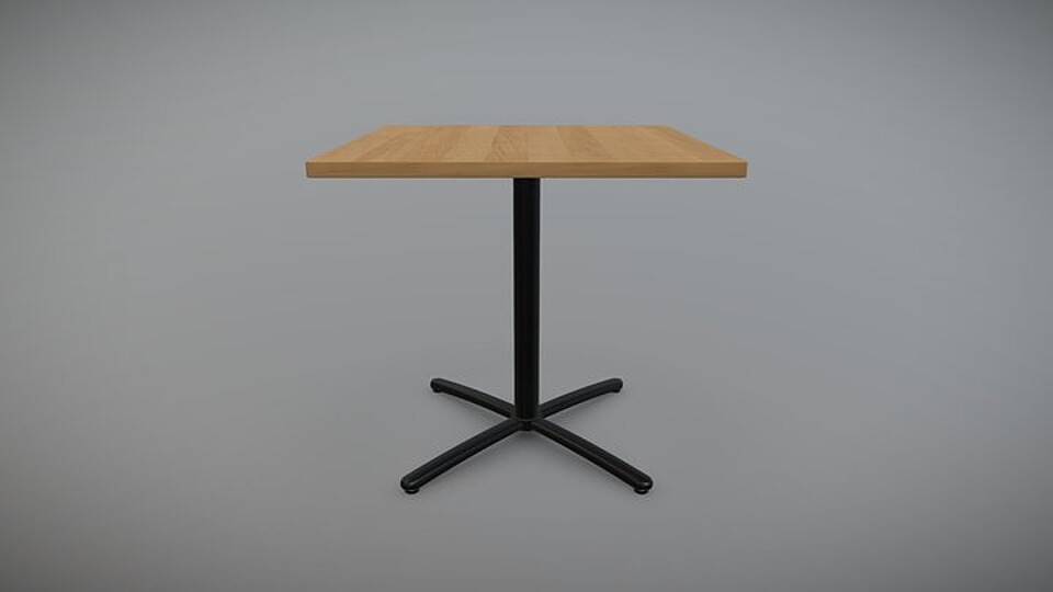 Restaurant Square Table with Wood Top