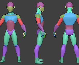Stylized male Hero Base for Zbrush