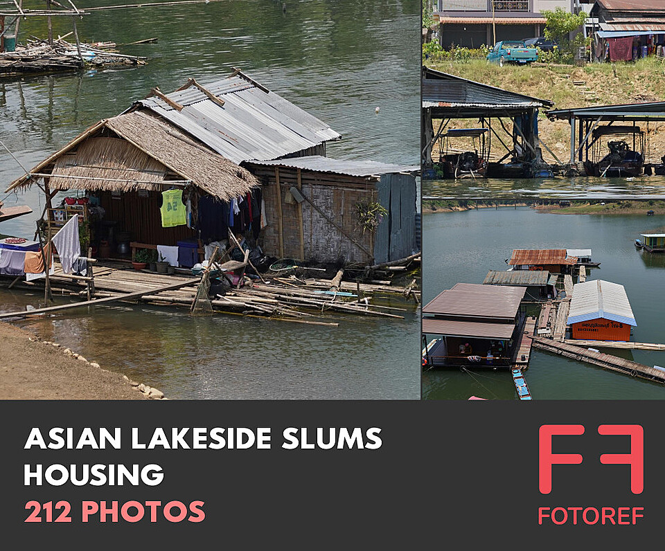 212 photos of Asian Lakeside Slums Housing