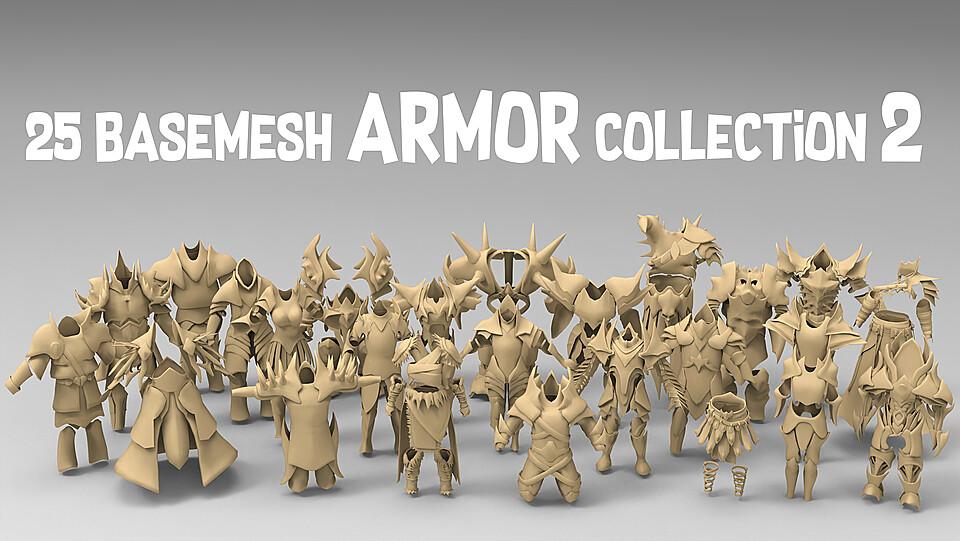25 basemesh armor collection 2