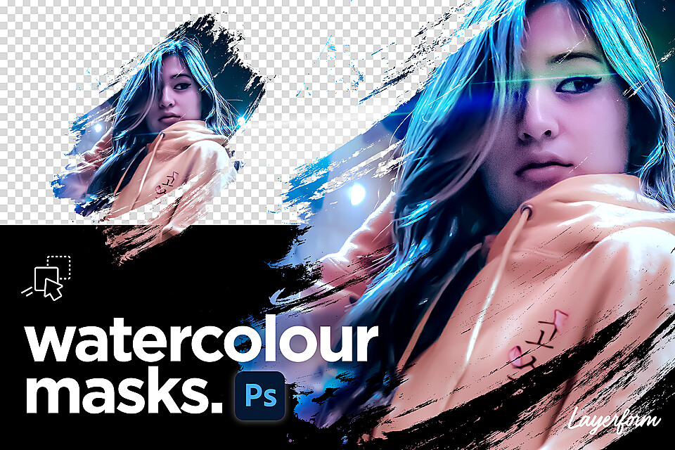 Watercolour Masks & Shapes Pack