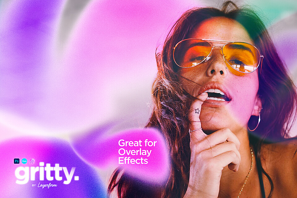 Gritty Gradient Shape Overlays