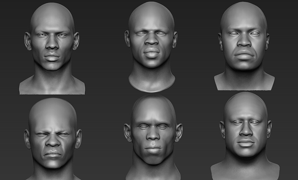 Black Male Heads Collection