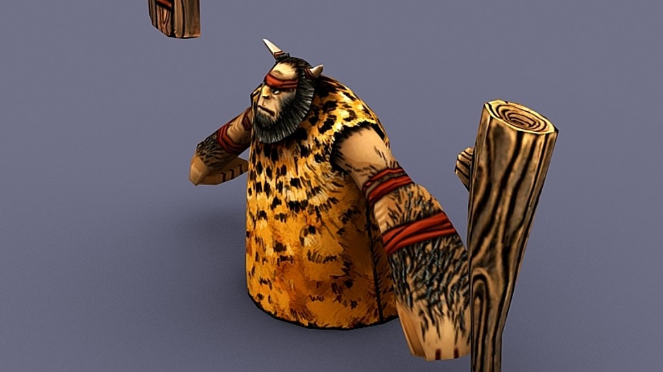 Fat Pygmy cartoon man