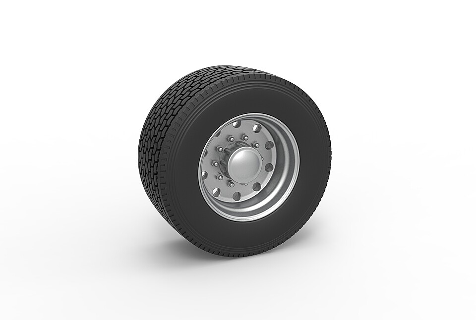 Super single semi wheel Scale 1:25
