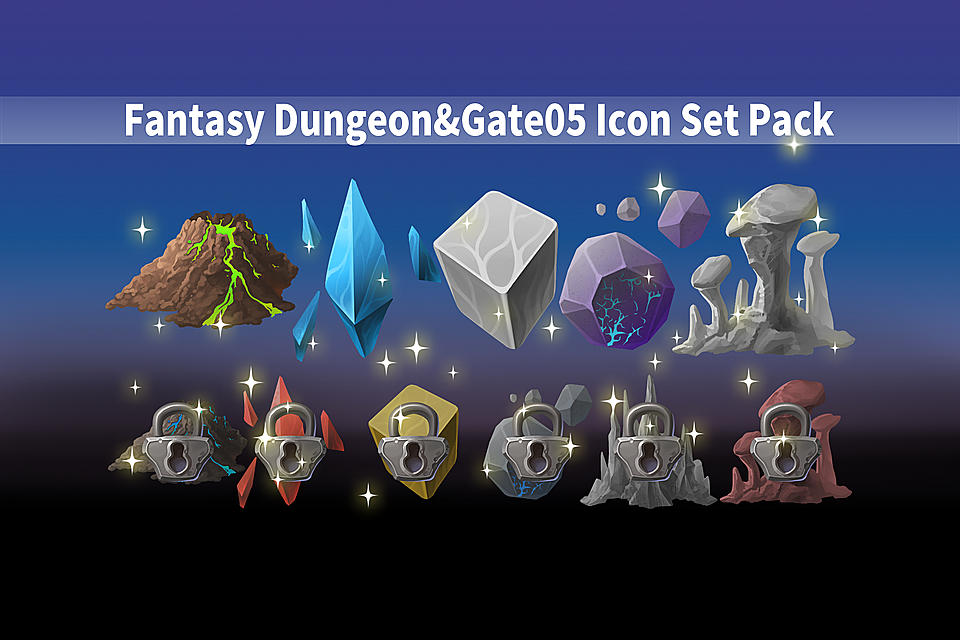 Fantasy Dungeon&Gate05 Icon Set Pack