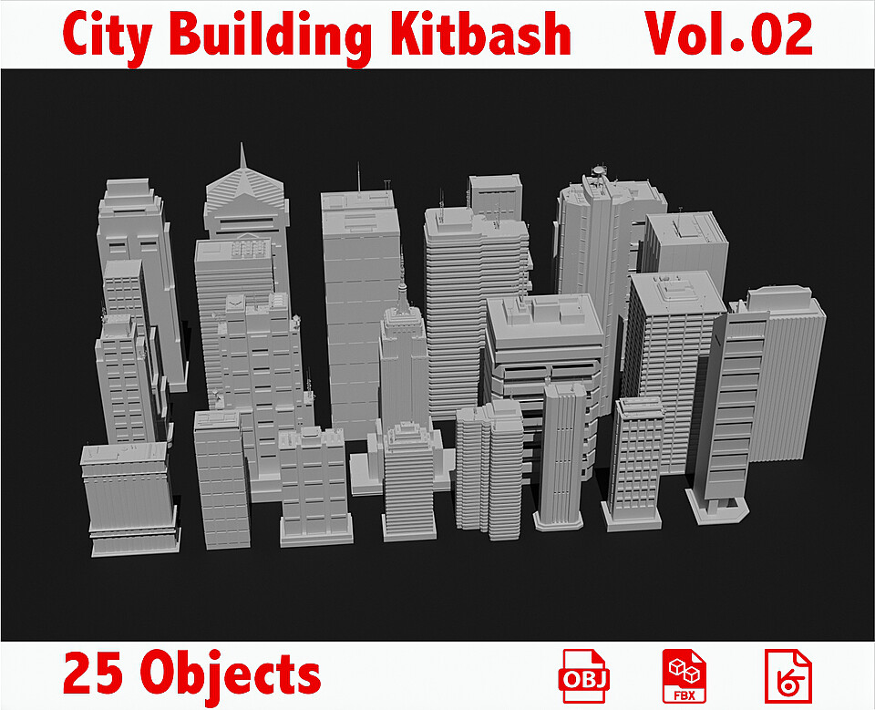 City Building Kitbash Pack Vol.02