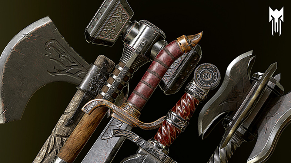 Melee Weapon Bundle - 5 Weapons with Textures