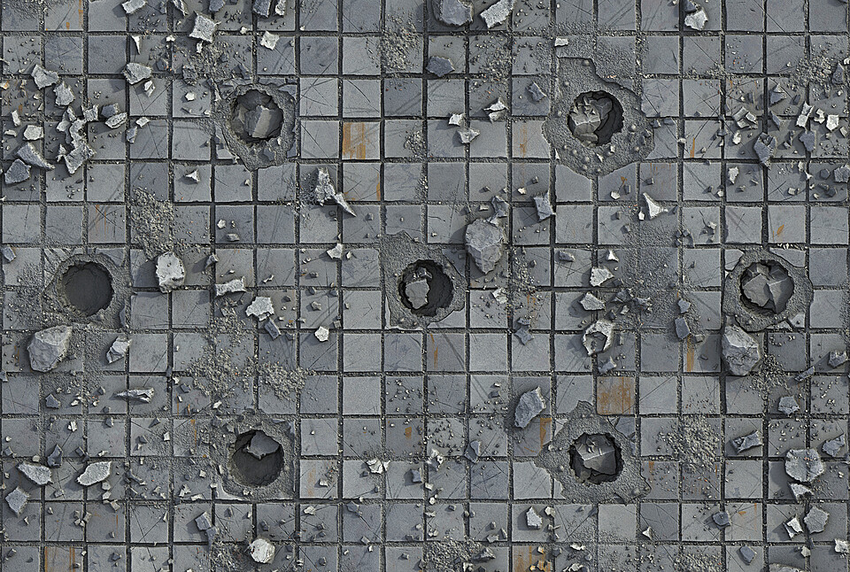 Substance Concrete Damaged Tiles