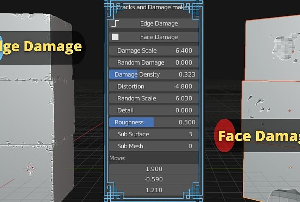 Cracks And Damage Maker Blender Add-On