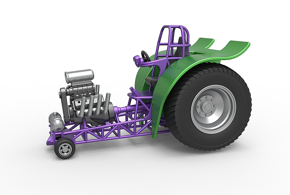 Fun short Super modified Pulling tractor 1:25