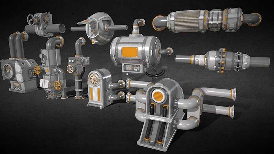 Wall Tube Mechanism Props 2 - 10 pieces