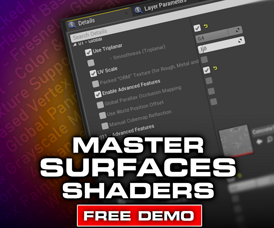 Master Surfaces Shaders: Powerful Shaders for UE