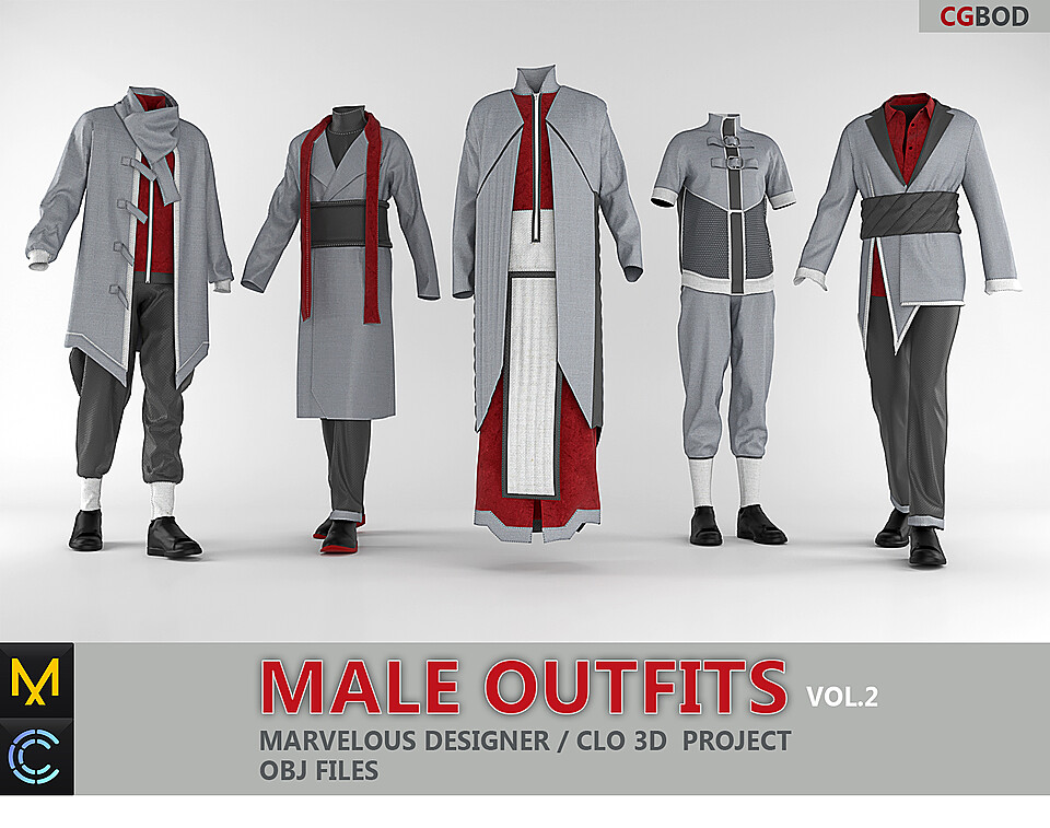Male outfits / Marvelous Designer