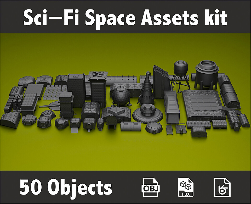 3D Sci-Fi Space Assets kit