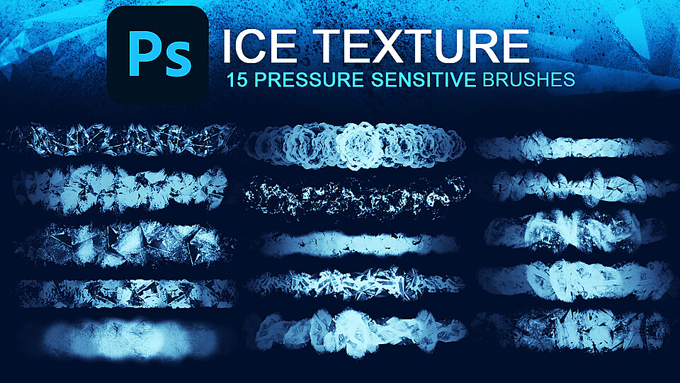 Ice, snow & frozen surface texture brushes.