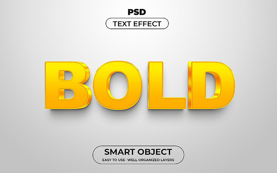 Bold PSD fully editable template