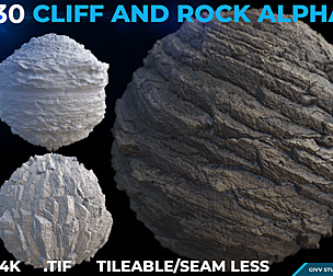 340 Tileable and Seamless Rock Alphas