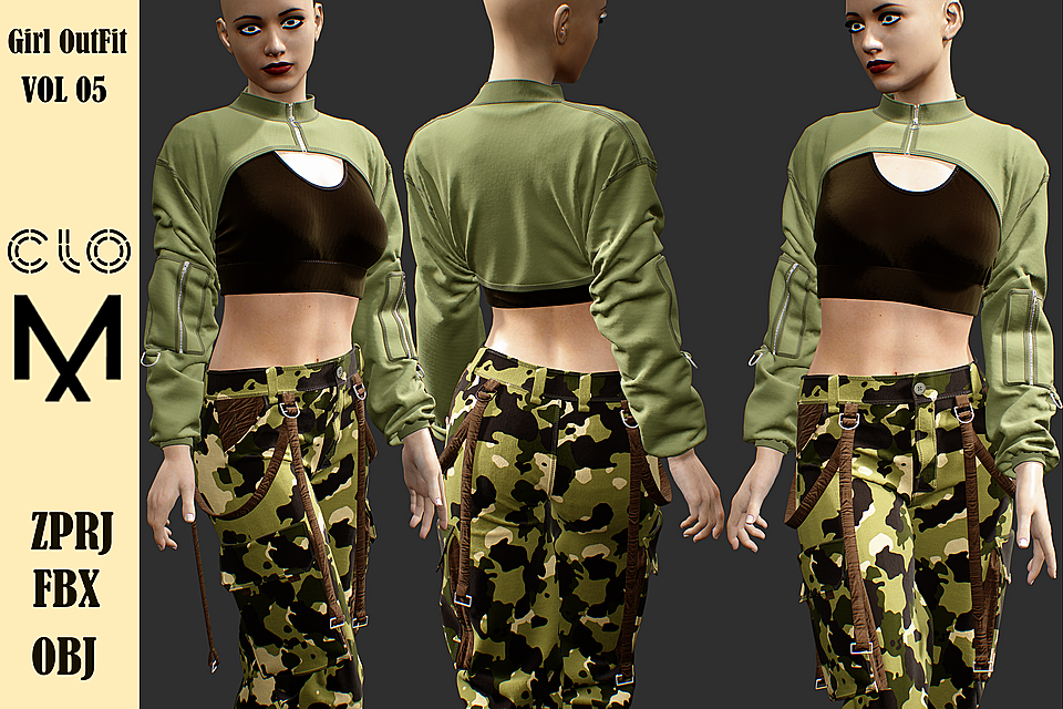 Girl Outfit_VOL05(Marvelous/CLO+OBJ+FBX)
