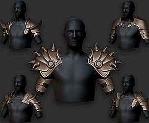 85 BASE MESH ( Armor and Leather Shoulder )