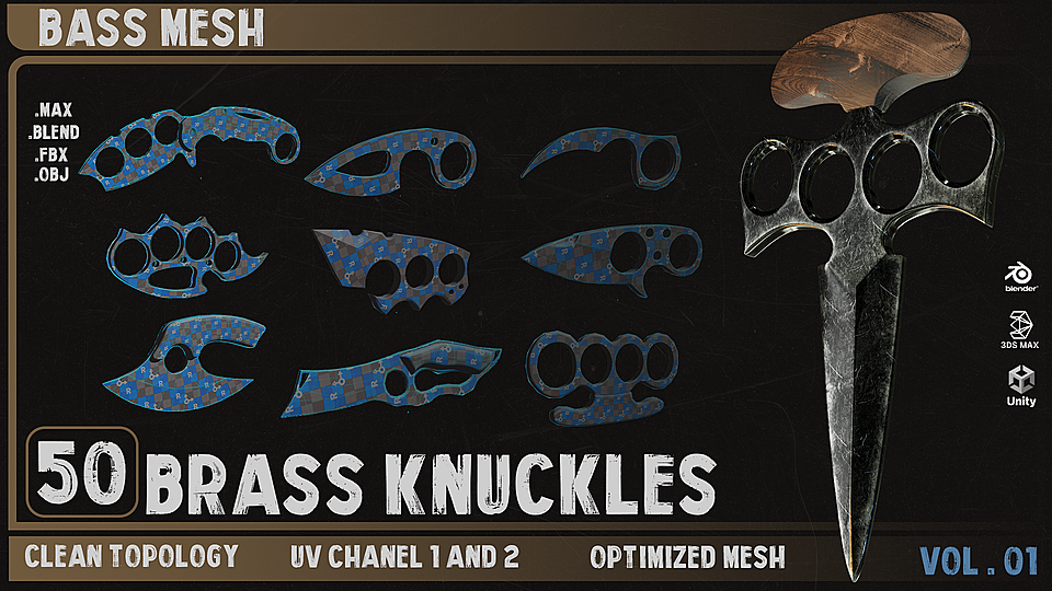 50 Brass Knuckles Base Mesh