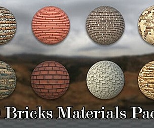 20 Modular brick Material Sbsar + 4k texture maps