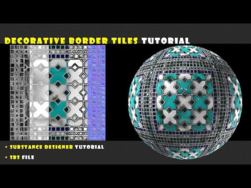 Decorative border tiles - Substance 3D Designer