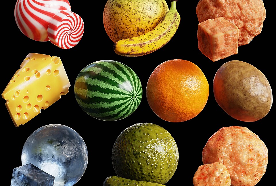 Blender Procedural Food Pack #1