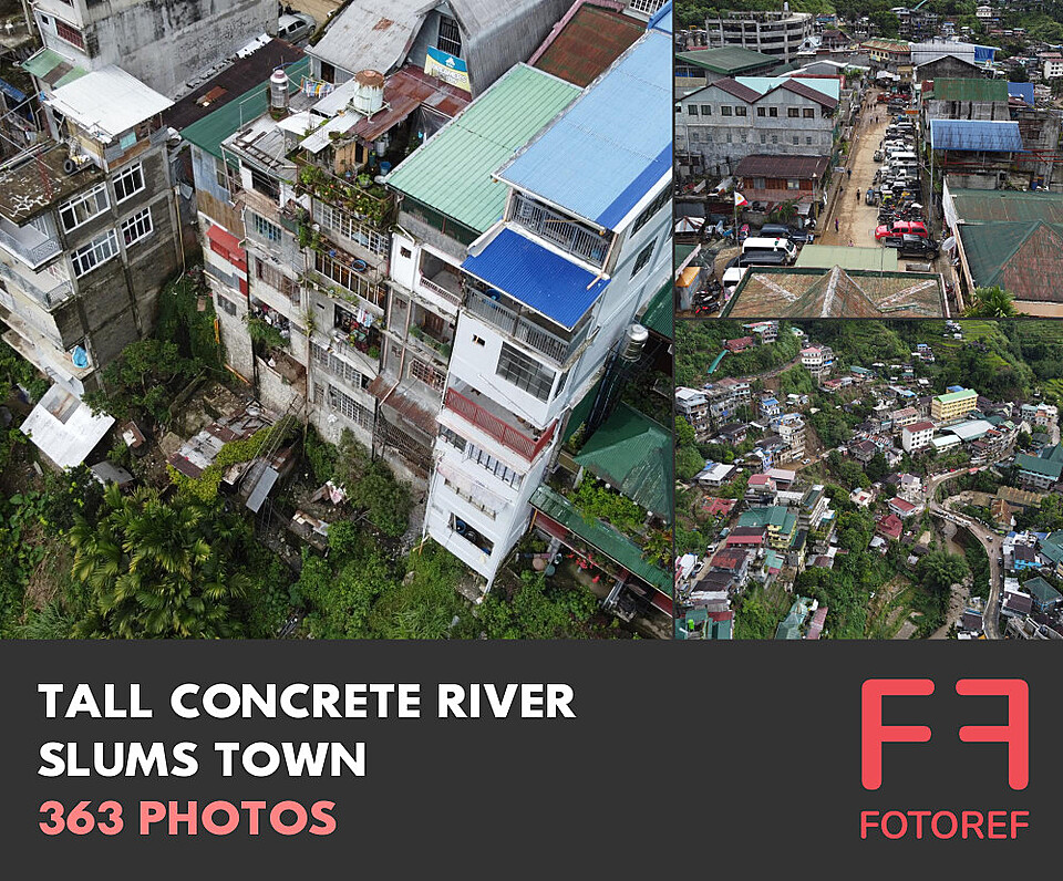 363 photos of Tall Concrete River Slums Town