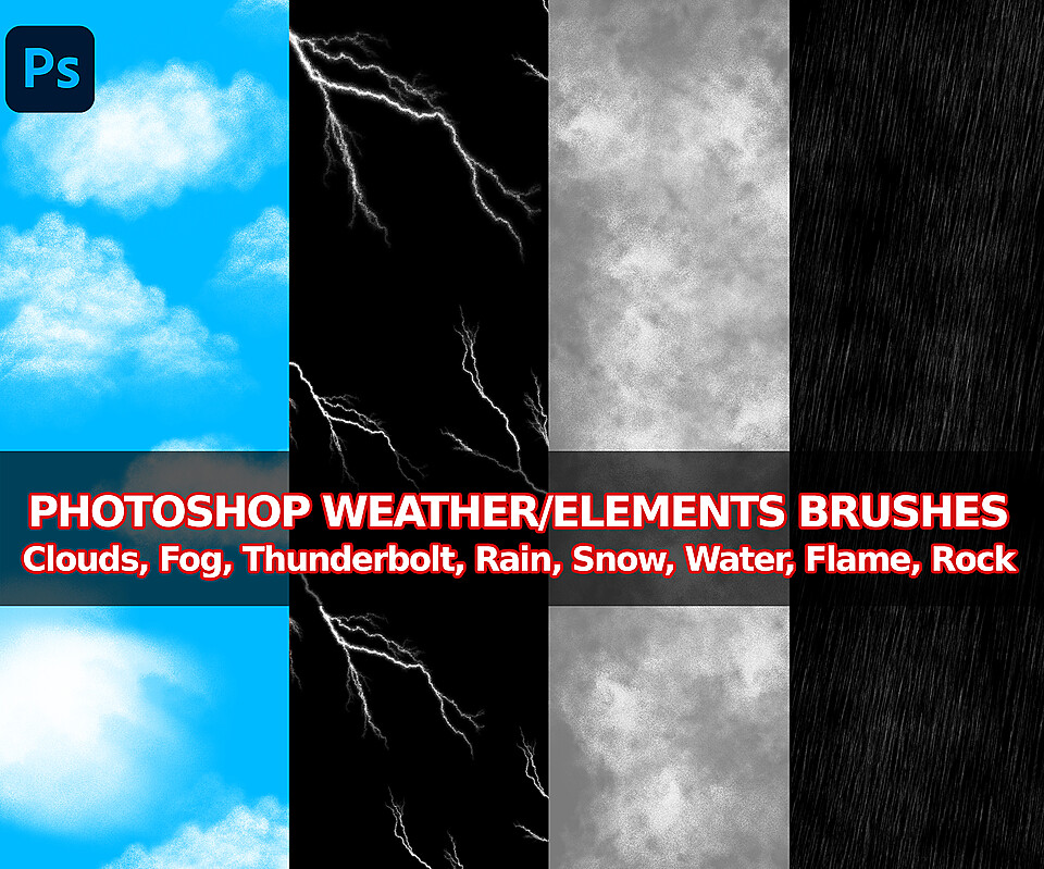 Photoshop Weather/Elements brush set.