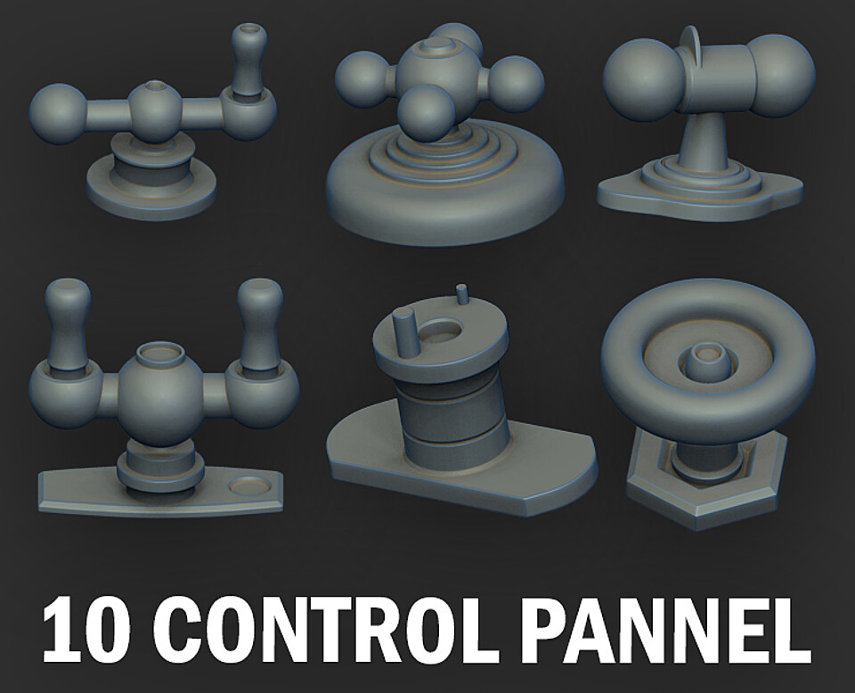 Control Panel IMM Brushes and 3D Models Vol 2