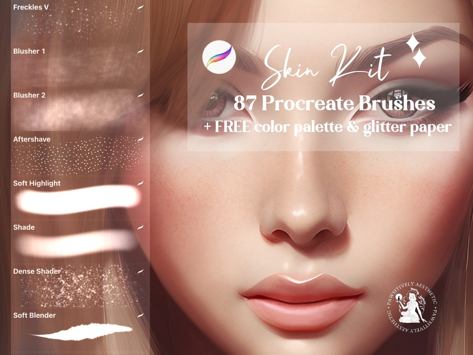 Skin Procreate Brushes Bundle, Portrait Brush Set