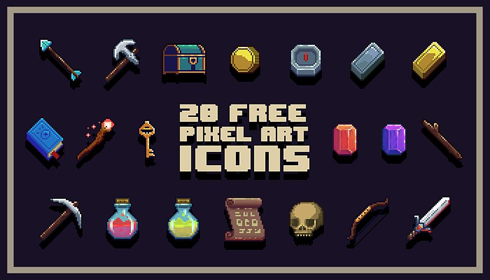20 Pixel Art Icons