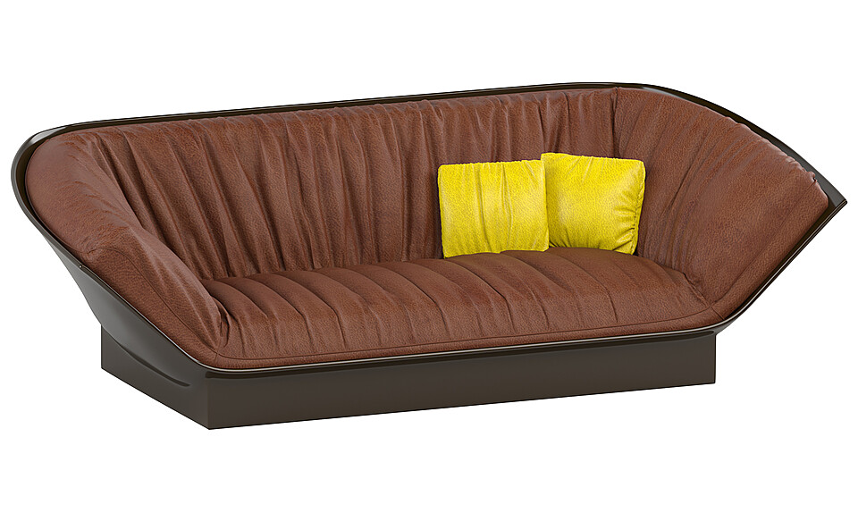 Channel Back Sofa with Pillows