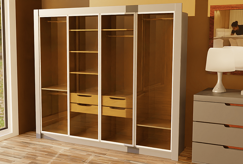 CLEAR GLASS WARDROBE