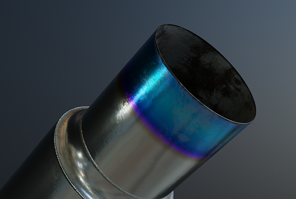 Anodized Car Exhaust