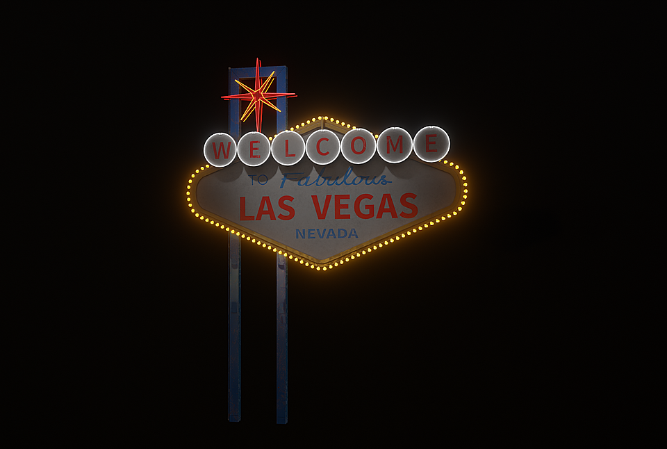 Detailed Las Vegas Sign